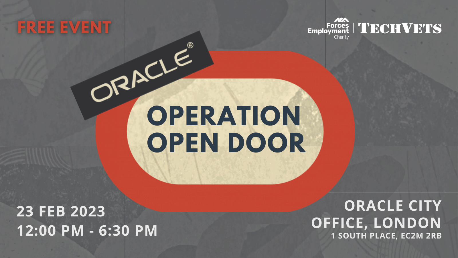 Free event: Operation ‘Open Door’ by TechVets and Oracle
